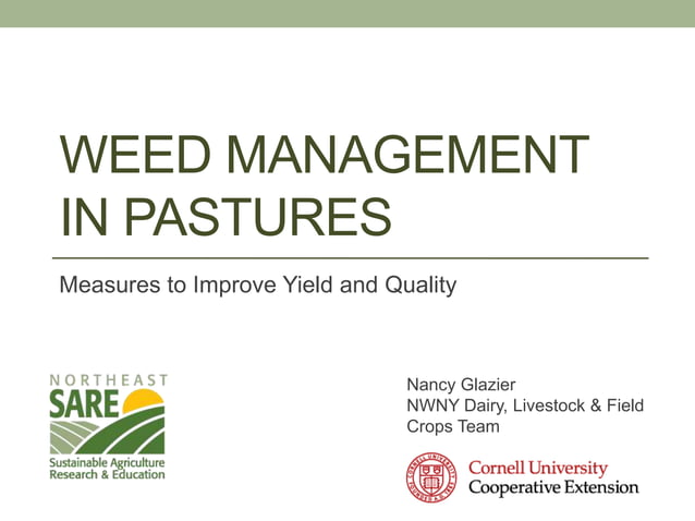 Weed management in pastures | PPT