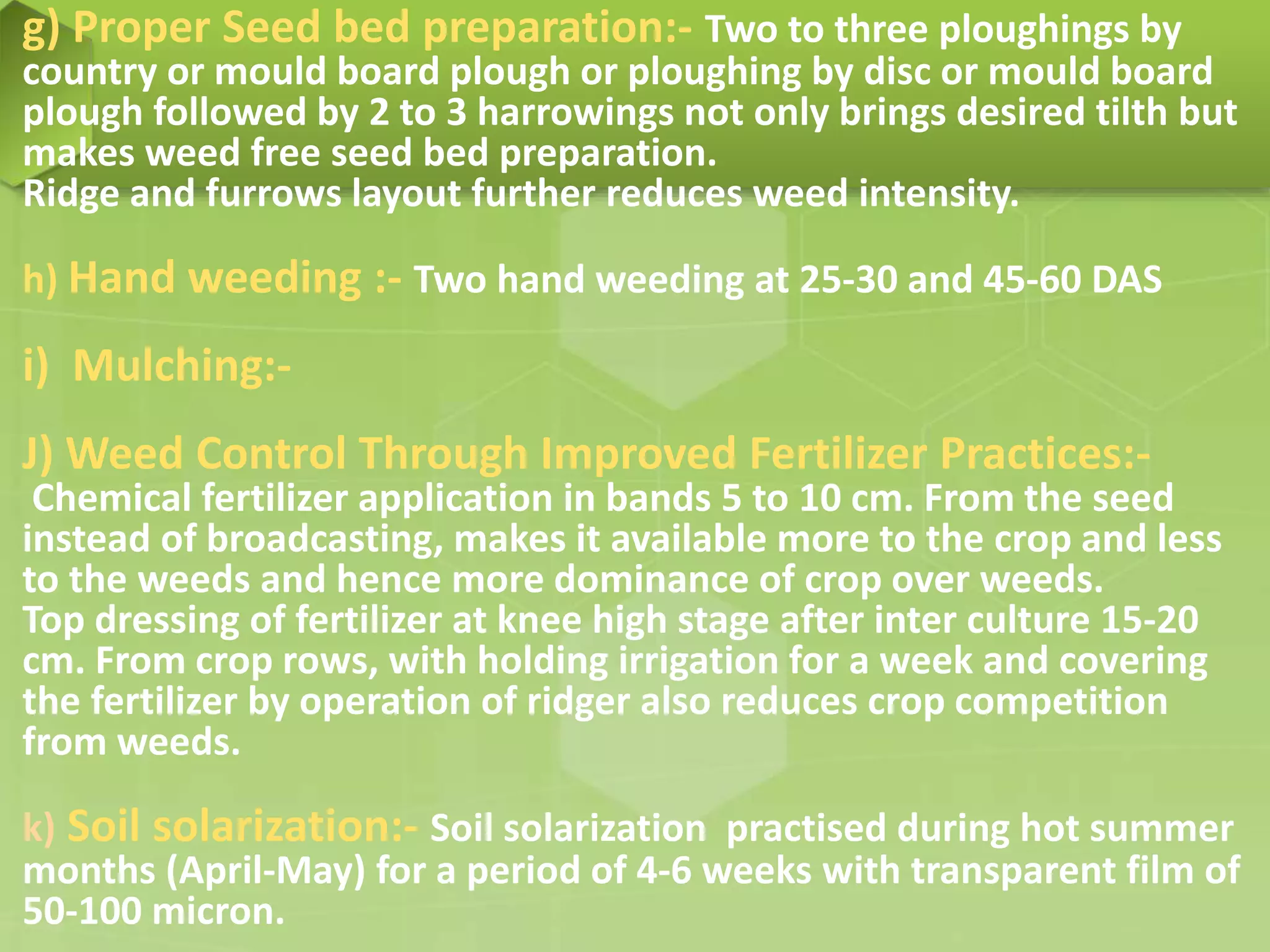 Weed management in maize,sorghum&perl millet plants | PPTX