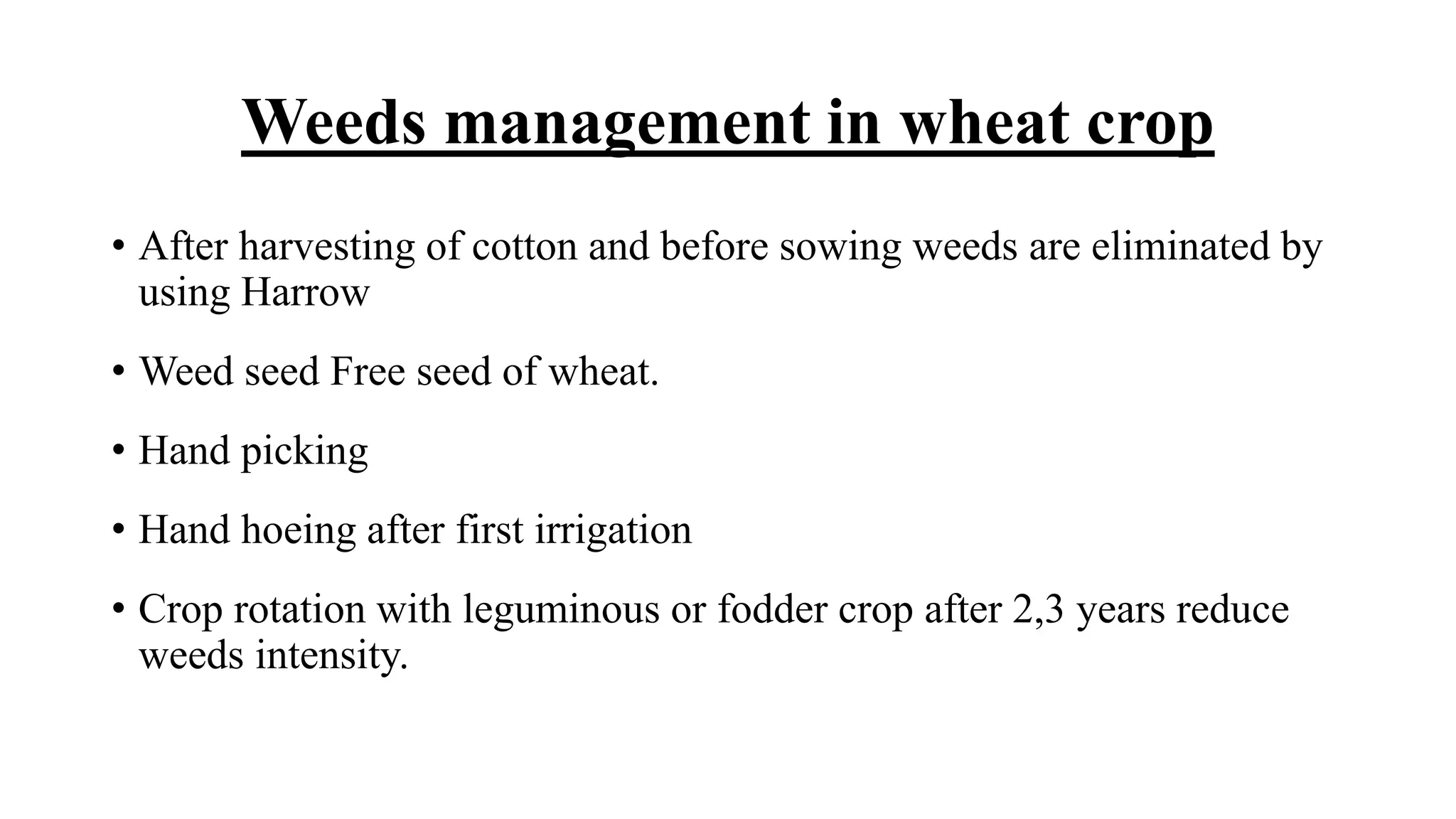 Weed management in cereal crops, Weeds Control | PPTX