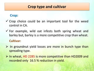 Weed management in conservation agricultural systems | PPTX