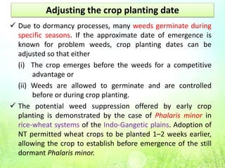 Weed management in conservation agricultural systems | PPTX