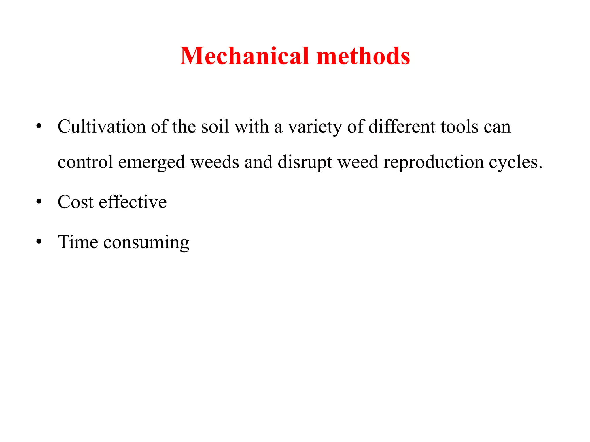 Weed management in organic agriculture | PPTX