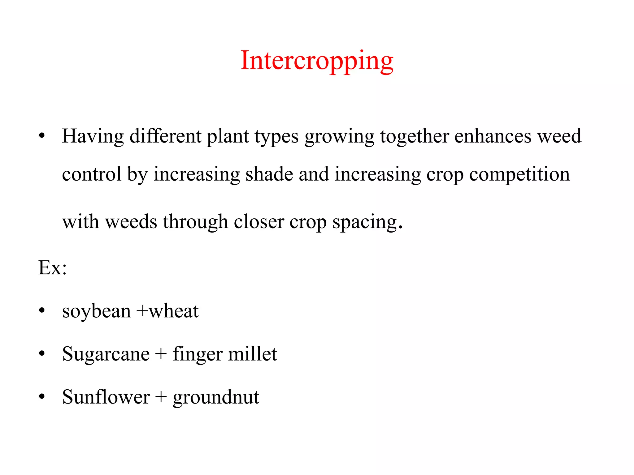 Weed management in organic agriculture | PPTX