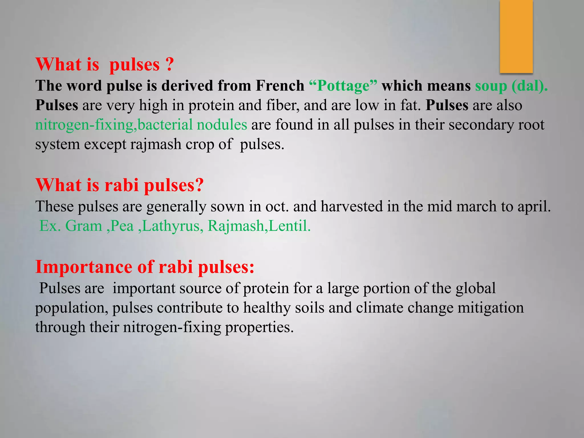 Weed management in rabi pulses | PPT
