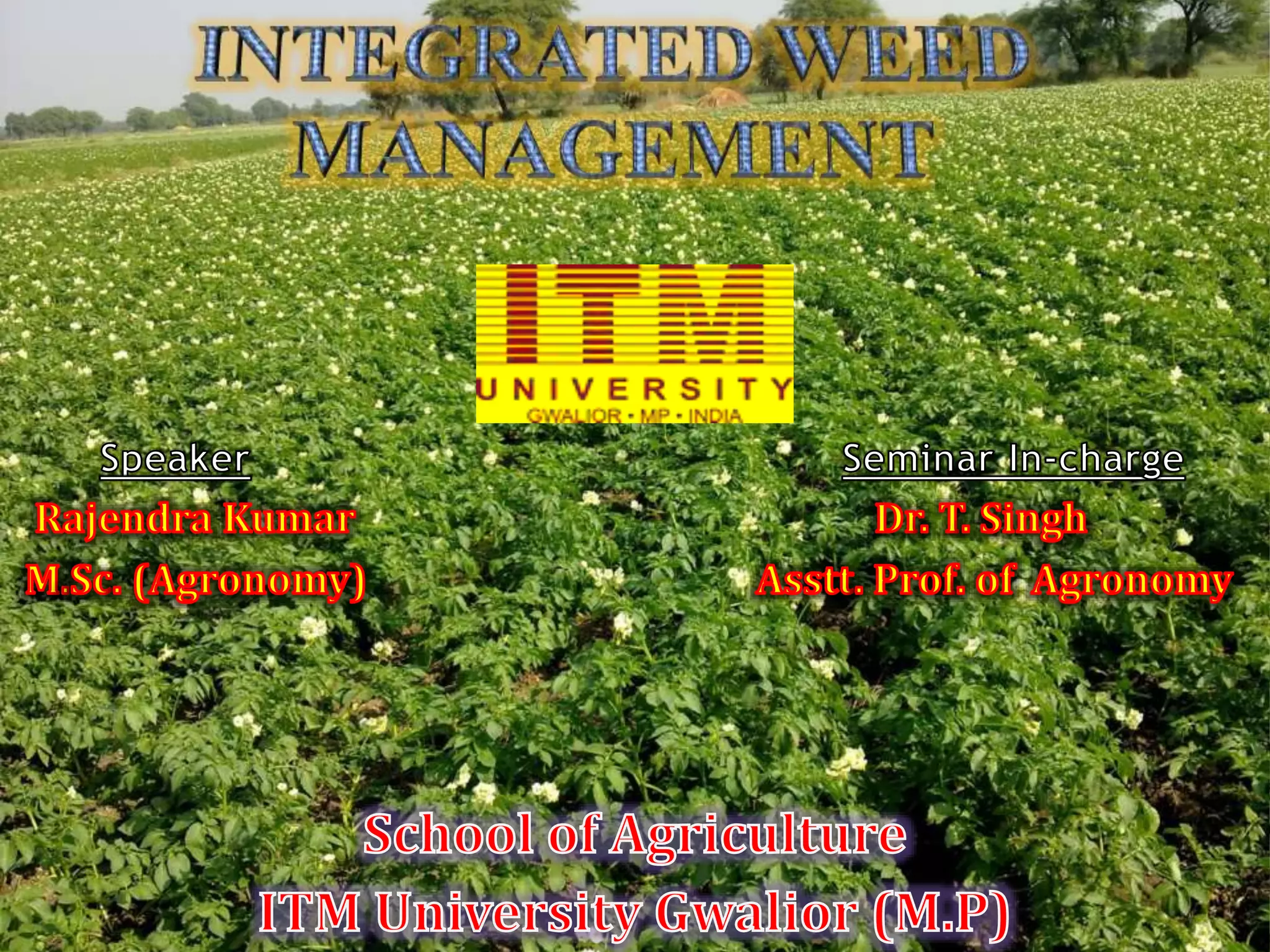 Integrated weed management | PPTX