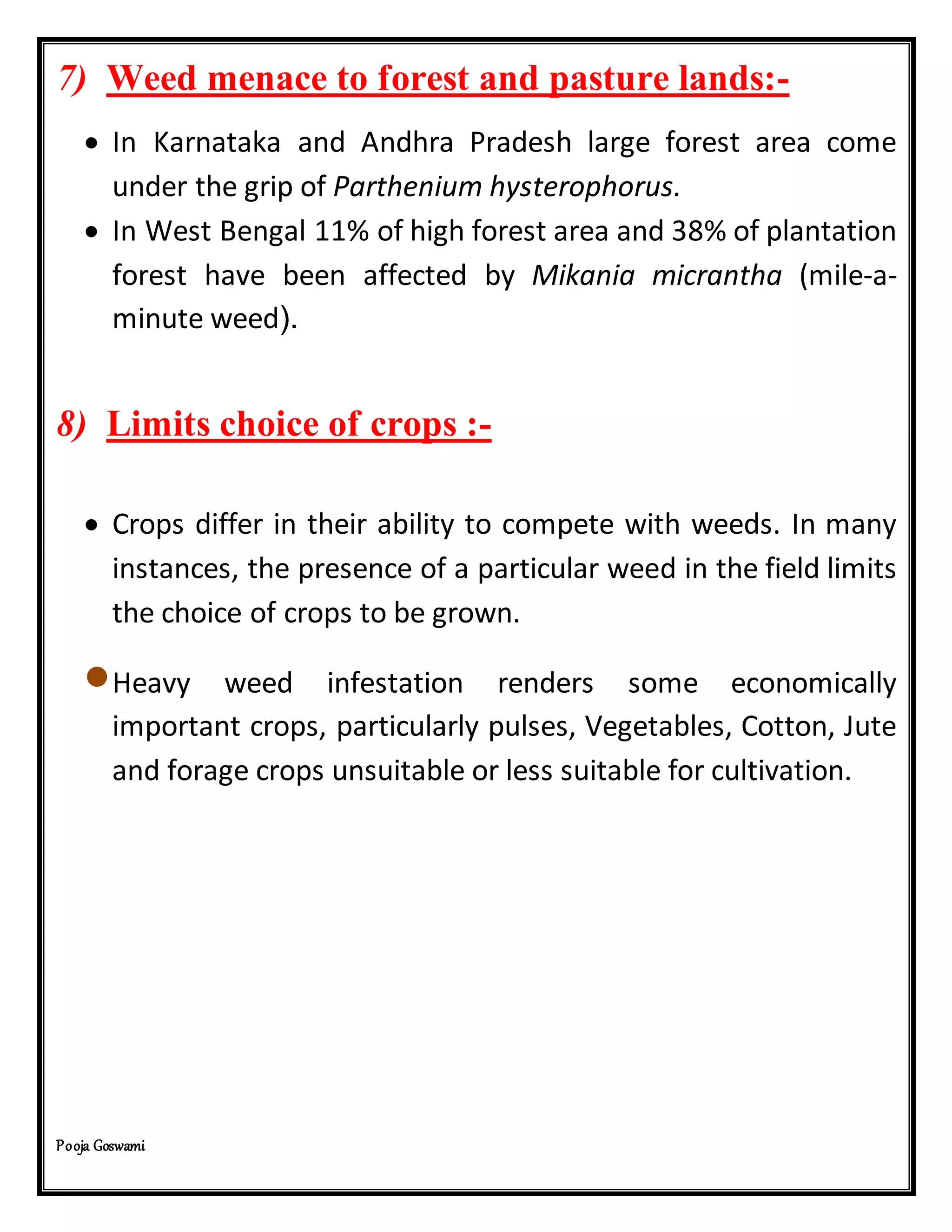 Weed menace in agriculture | DOC