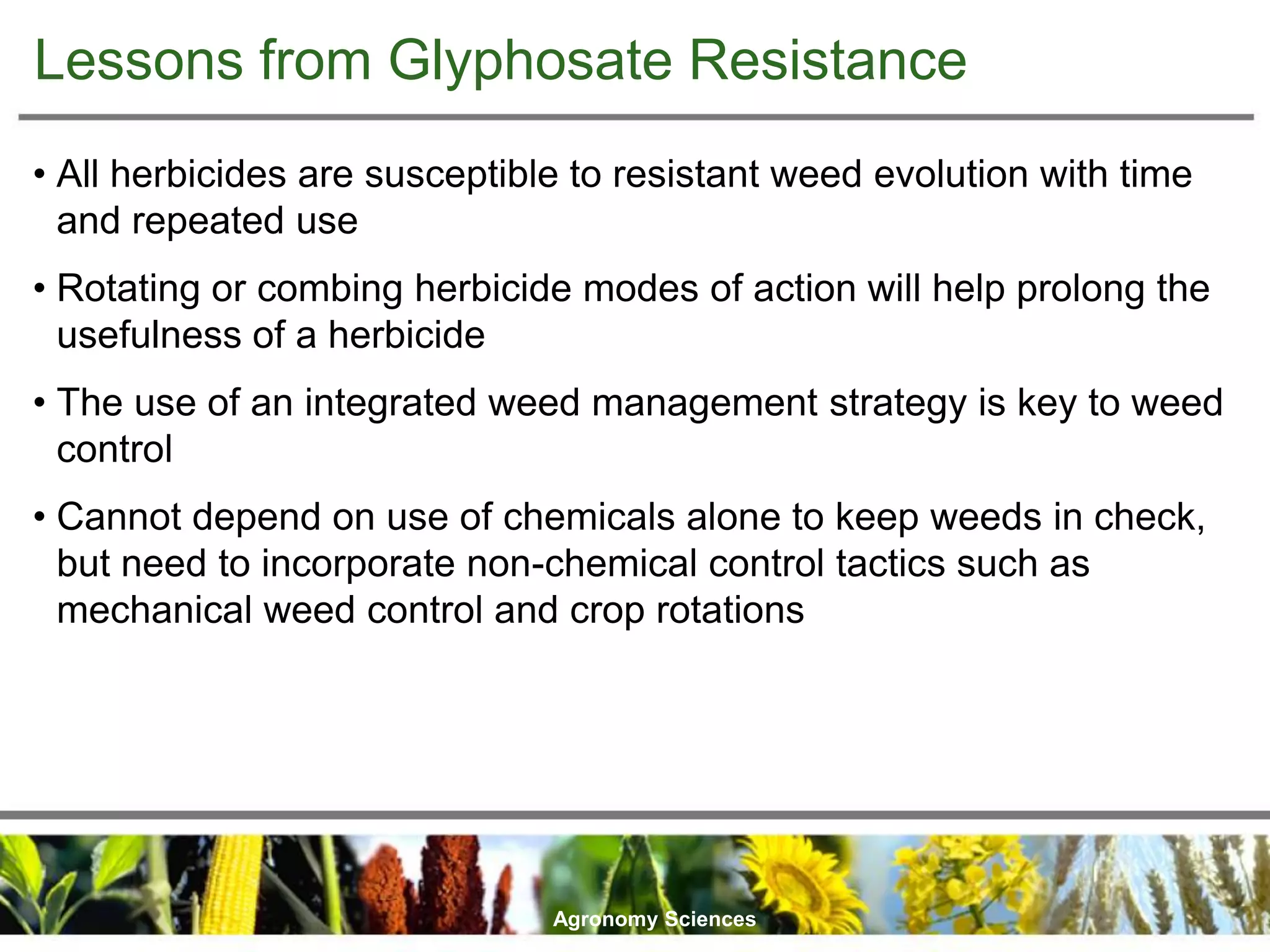 Weed Management in the Era of Glyphosate Resistance | PPTX