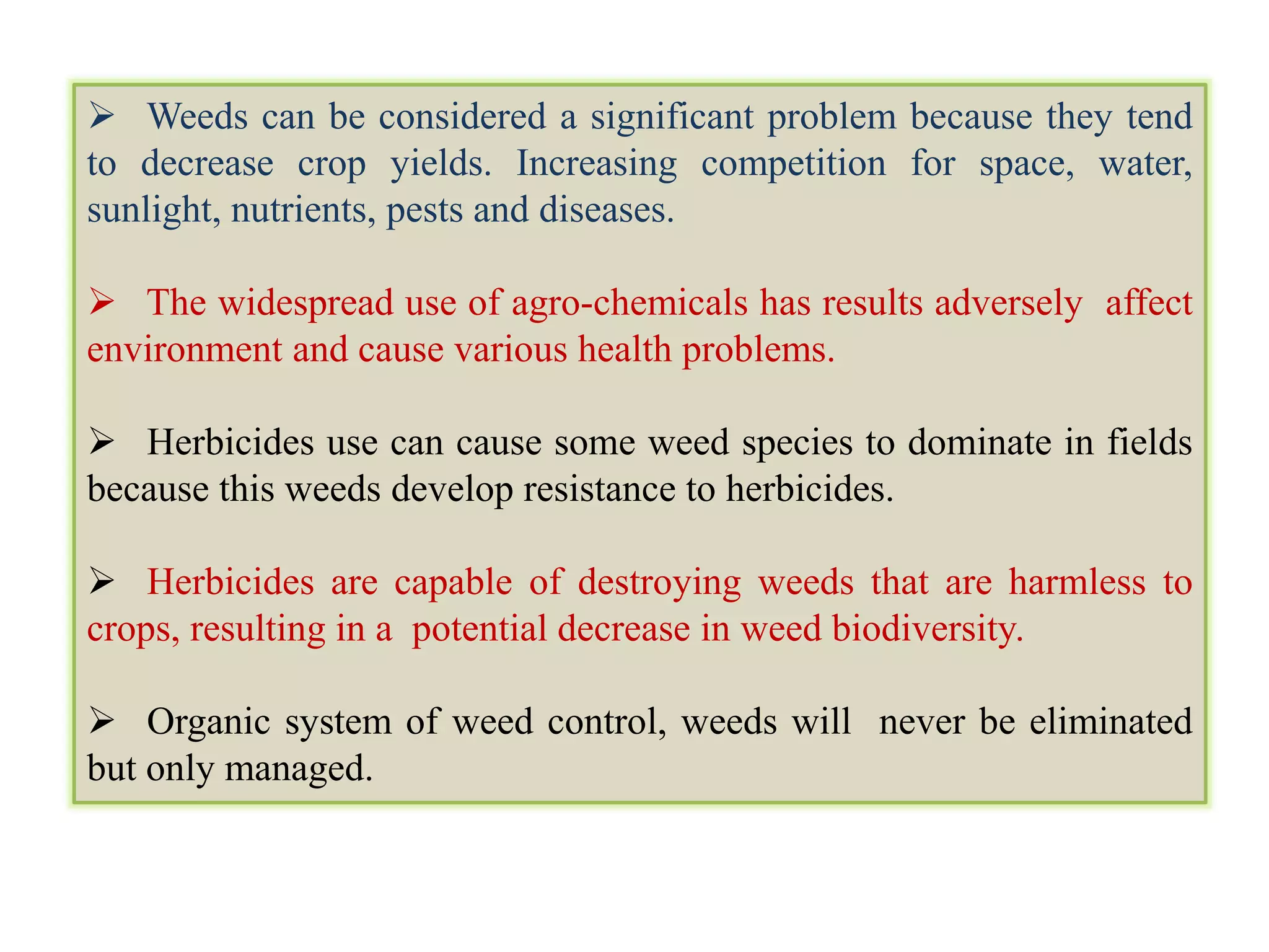 Weed Management in Organic Crop Production | PPTX