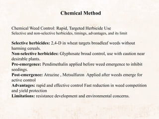 Principles & Methods of Weed control & Management | PPTX