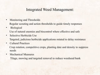 Principles & Methods of Weed control & Management | PPTX
