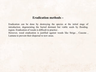 Principles & Methods of Weed control & Management | PPTX