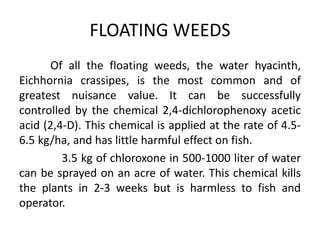 WEEDS & PLANKTONS AND ITS CONTROL | PPTX