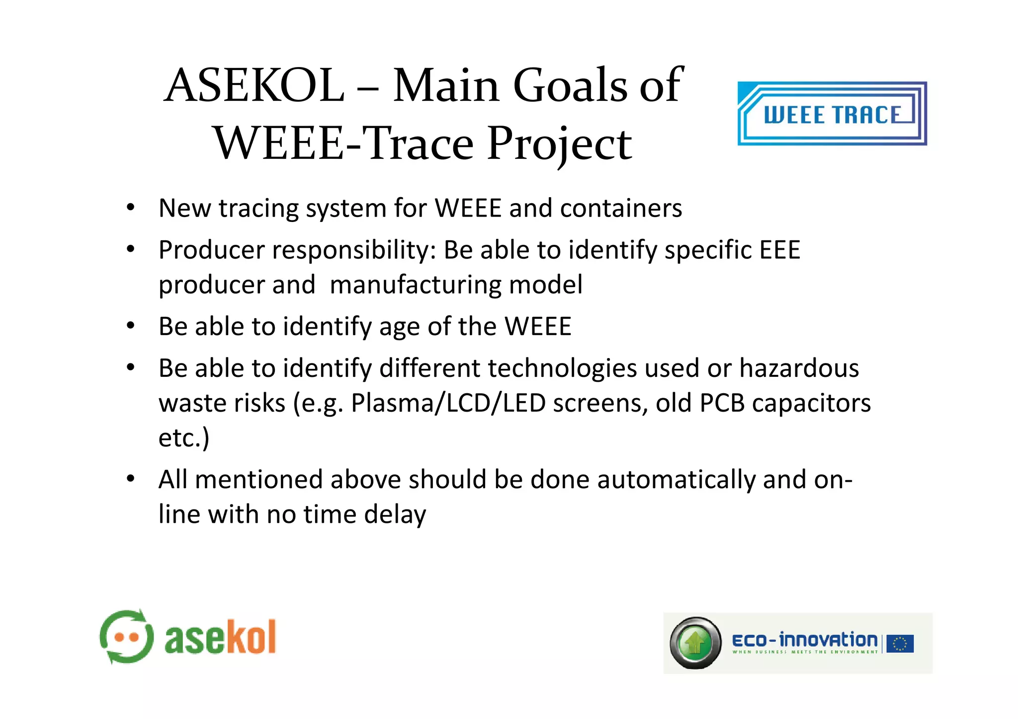 WEEE TRACE presentation | PDF