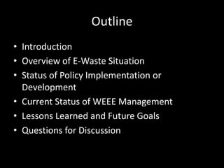 WEEE Management Policy Update from Thailand | PDF