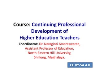 Continuing Professional Development of Higher Education Teachers | PPTX