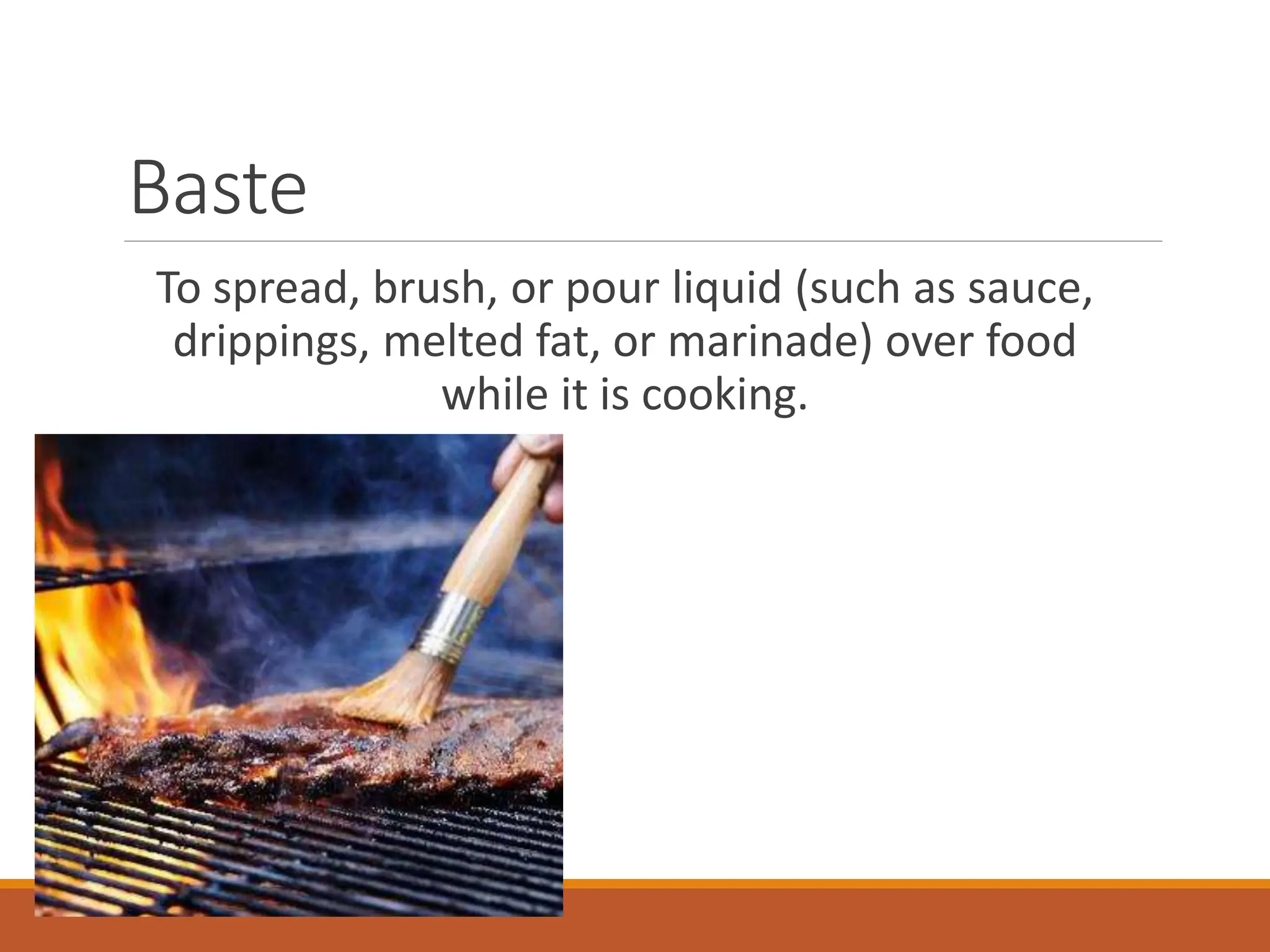 Cooking terminologies and process-pptx 2 | PPTX | Cooking | Food & Drink