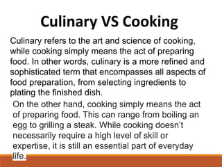 Cooking terminologies and process-pptx 2 | PPTX | Cooking | Food & Drink