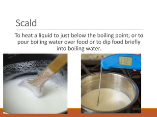 Cooking terminologies and process-pptx 2 | PPTX | Cooking | Food & Drink