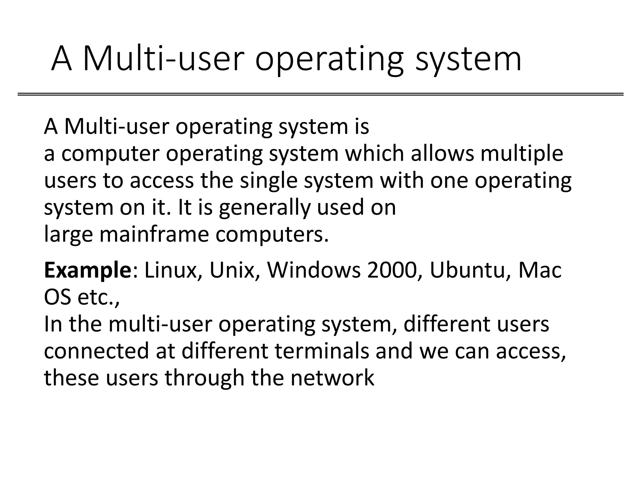 lecture 1 (Introduction to Operating System.) | PDF