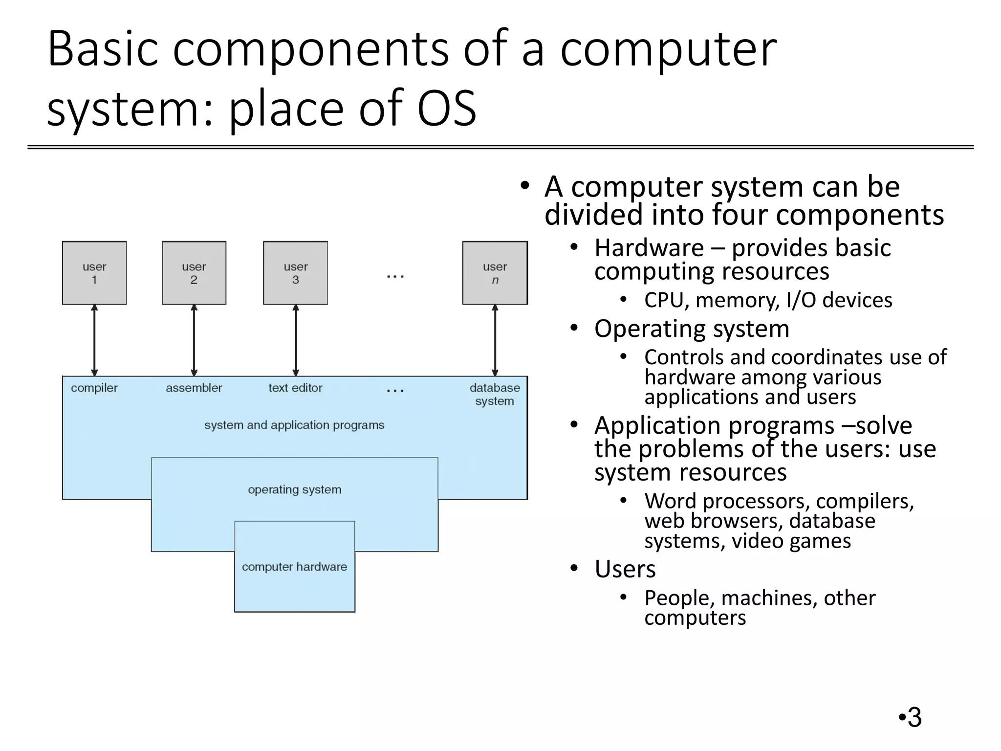 lecture 1 (Introduction to Operating System.) | PDF