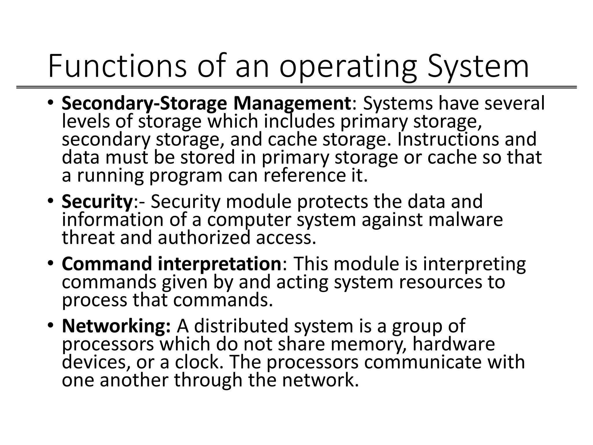 lecture 1 (Introduction to Operating System.) | PDF