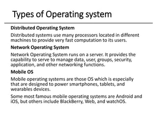 lecture 1 (Introduction to Operating System.) | PDF