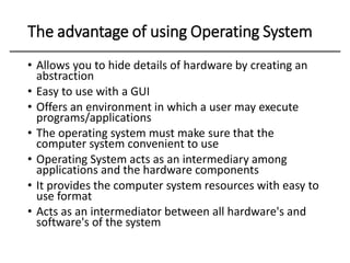 lecture 1 (Introduction to Operating System.) | PDF