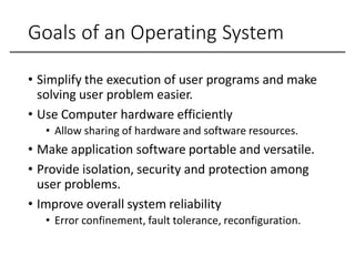 lecture 1 (Introduction to Operating System.) | PDF