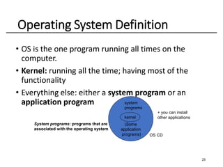 lecture 1 (Introduction to Operating System.) | PDF