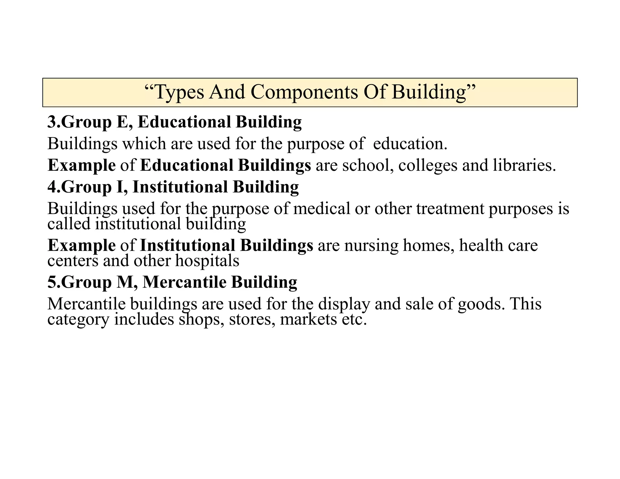 Types and Components of Buildings | PDF | Civil Engineering Industry ...