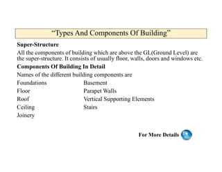 Types and Components of Buildings | PDF | Civil Engineering Industry ...