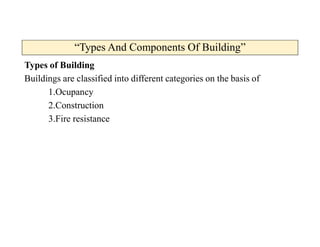 Types and Components of Buildings | PDF | Civil Engineering Industry ...
