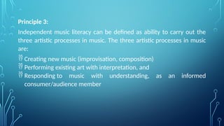 MUSIC101 PHILOSOPHY AND VALUES IN MUSIC EDUCATION | PPTX