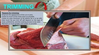 Cookery 10 Types of Knives Identify and Discuss Basic Methods of Meat | PPTX