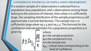 Confidence Interval on the statistical analogy and computation | PDF