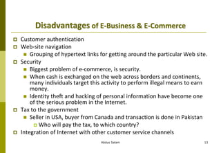 Introduction to electronic business electronic commerce | PPT