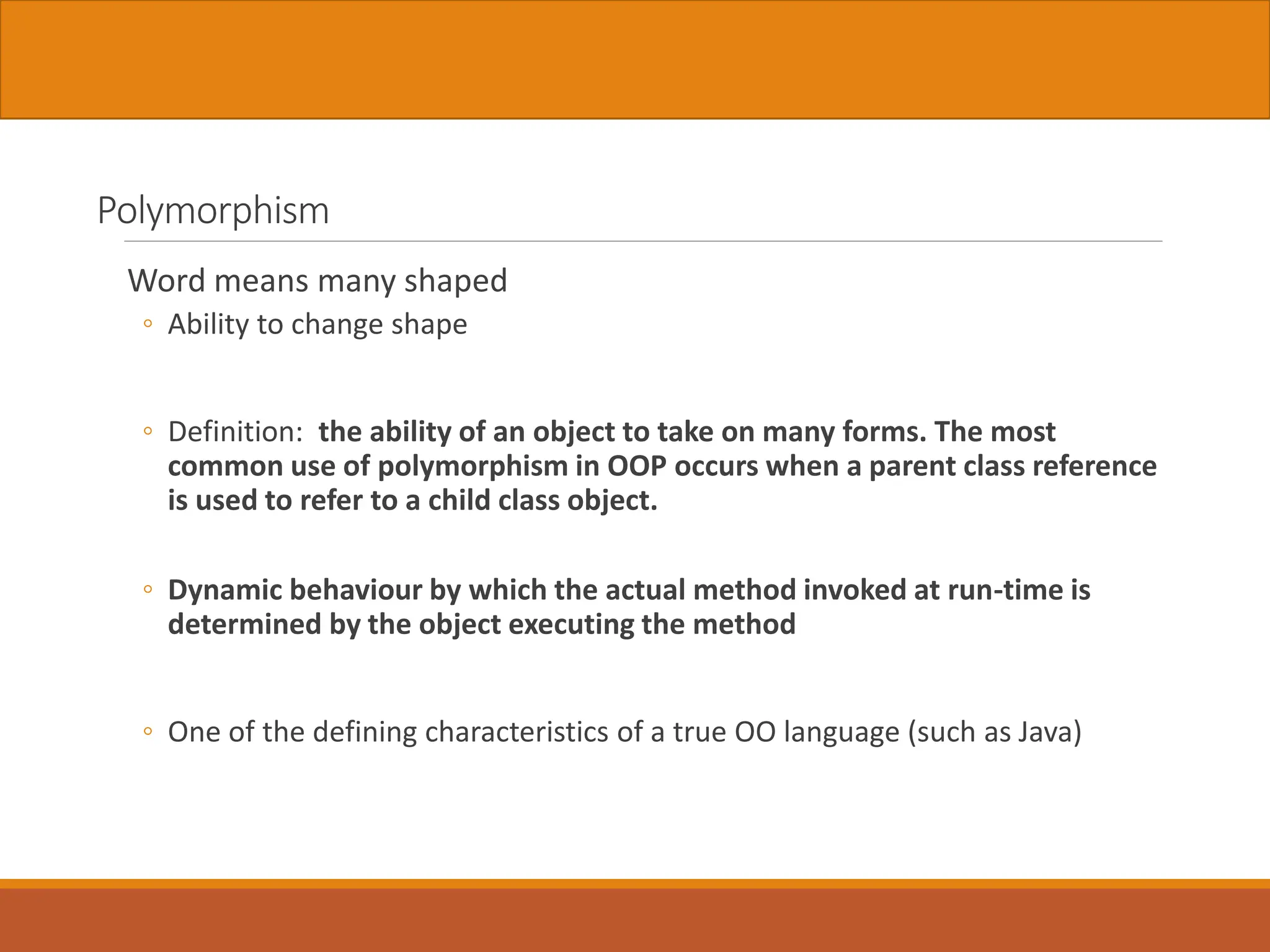 Polymorphism In Opp Java Method Overloadpptx 