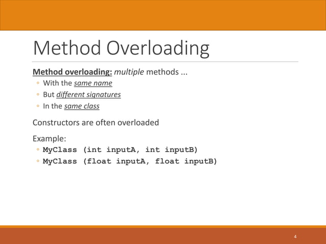 Polymorphism In Opp Java Method Overloadpptx 