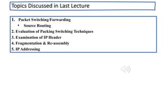Network Layers | Computer Communication and Networks | PPT