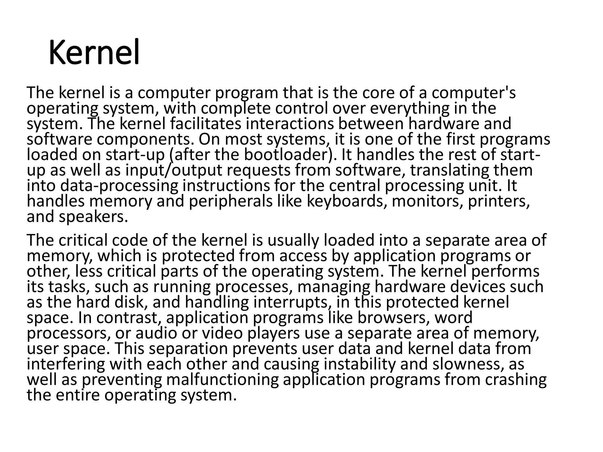 lecture 1 (Part 2) kernal and its categories | PPT