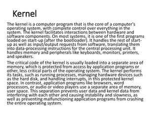 lecture 1 (Part 2) kernal and its categories | PPT