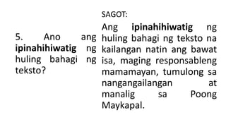 Mga Pahayag sa Pagbibigay ng mga Patunay | PPT