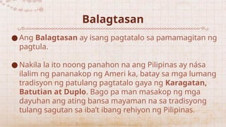 ikalawang - linggo - balagtasan - grade | PPT