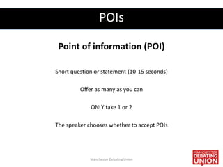 Week 2 Into to Debating the British Parliamentary Style | PPTX