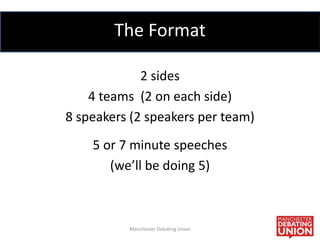 Week 2 Into to Debating the British Parliamentary Style | PPTX