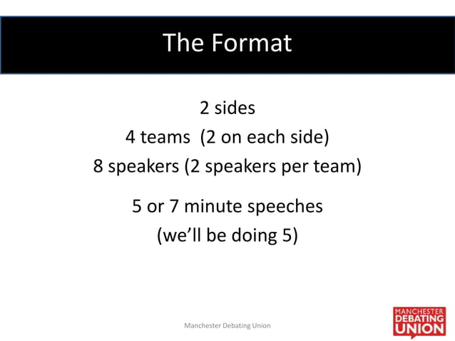 Week 2 Into to Debating the British Parliamentary Style | PPT