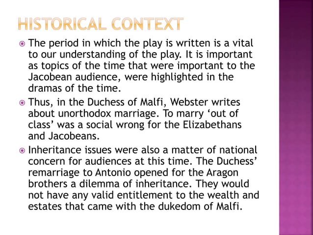 Week 2-the duchess of malfi-ppt | PPT