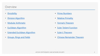 Mathematical Foundations of Cryptography | PPTX | Information and Network Security | Computing