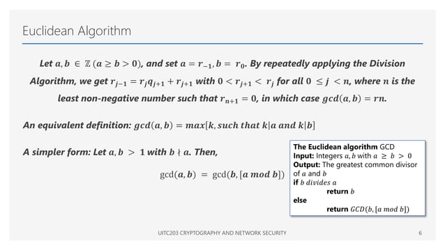 Mathematical Foundations of Cryptography | PPTX | Information and Network Security | Computing