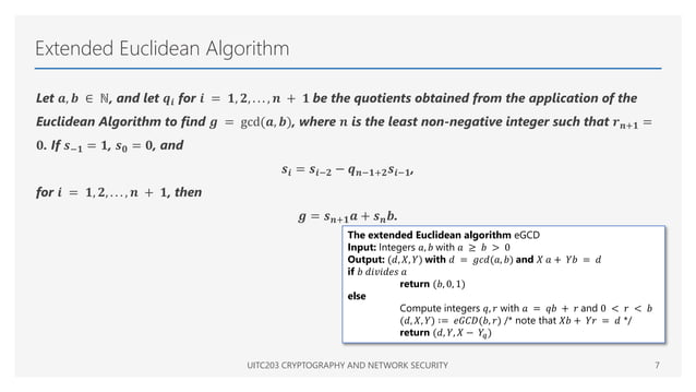 Mathematical Foundations of Cryptography | PPTX | Information and Network Security | Computing